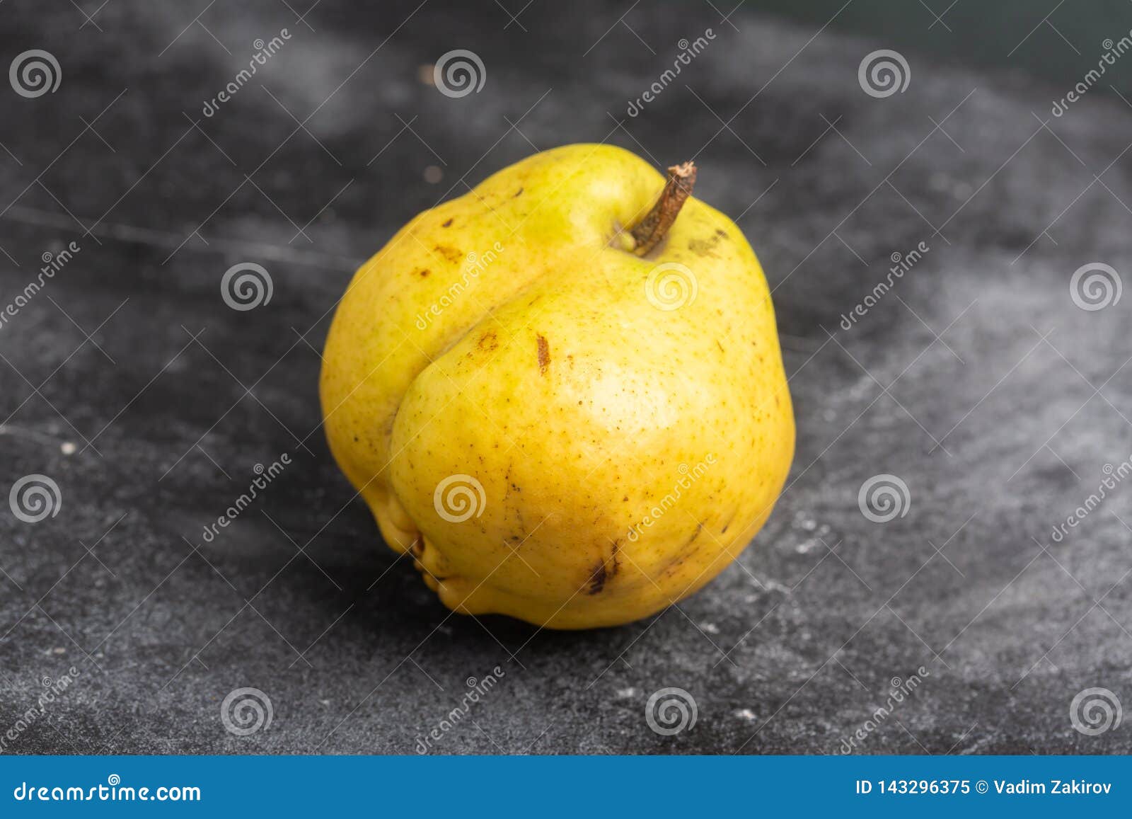 Trendy Ugly Organic Fruit Quince on the Table Stock Image - Image of ...