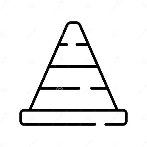 Trendy Unique Icon of Traffic Cone, Construction Cone Vector Design ...