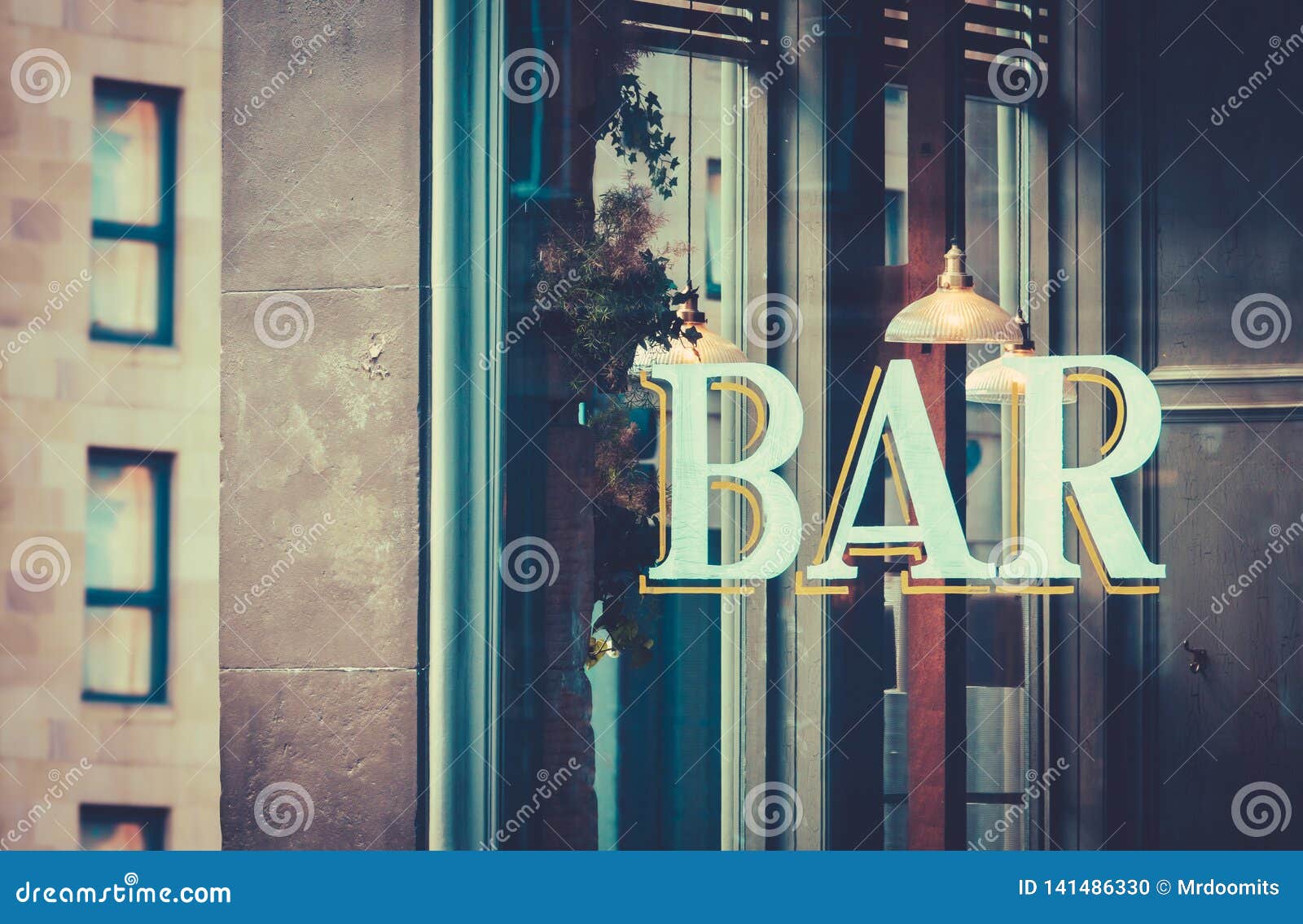 Trendy Urban Bar stock photo. Image of dining, furniture - 141486330