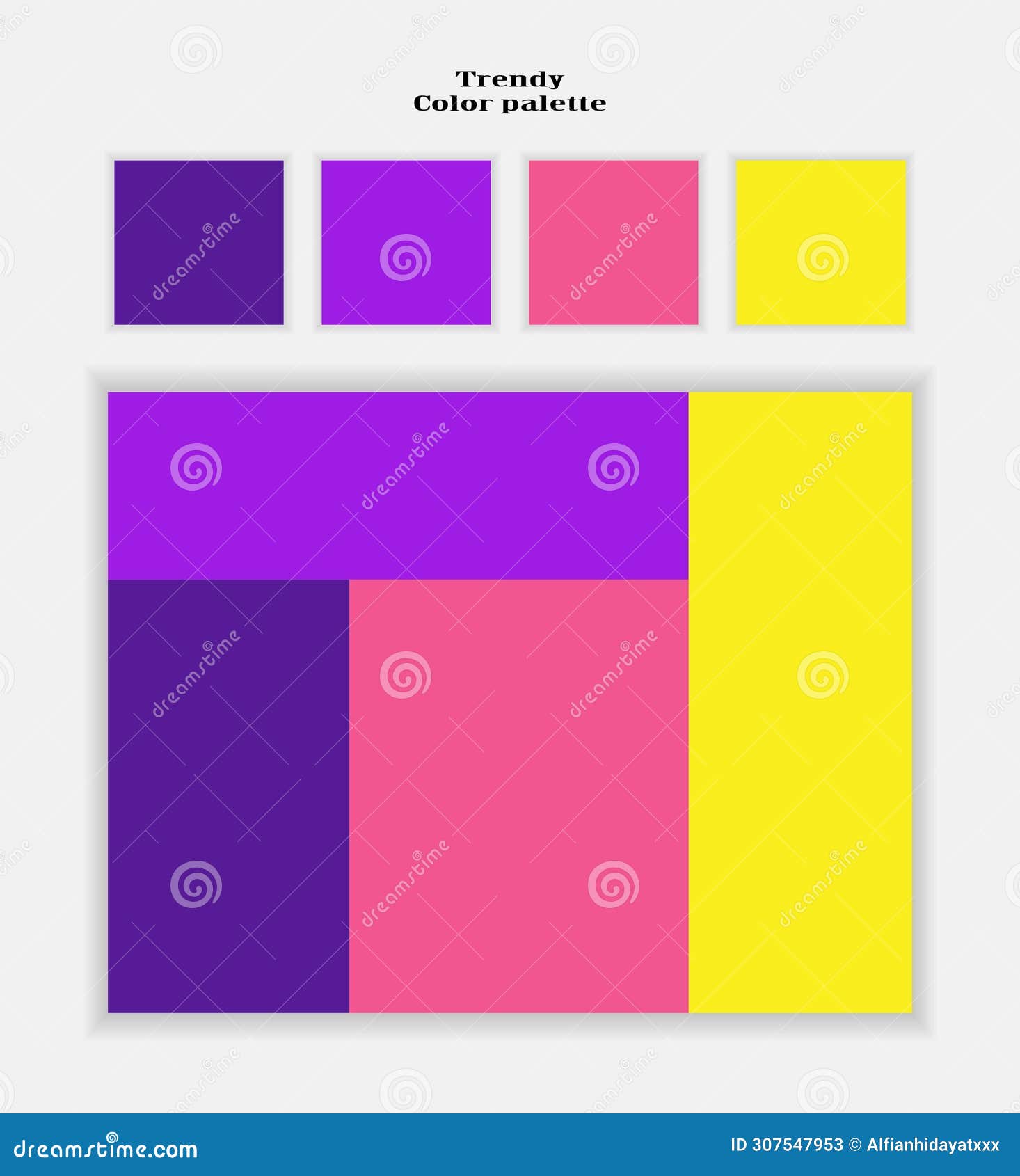 Trendy Vector Color Palette Stock Vector - Illustration of brush ...