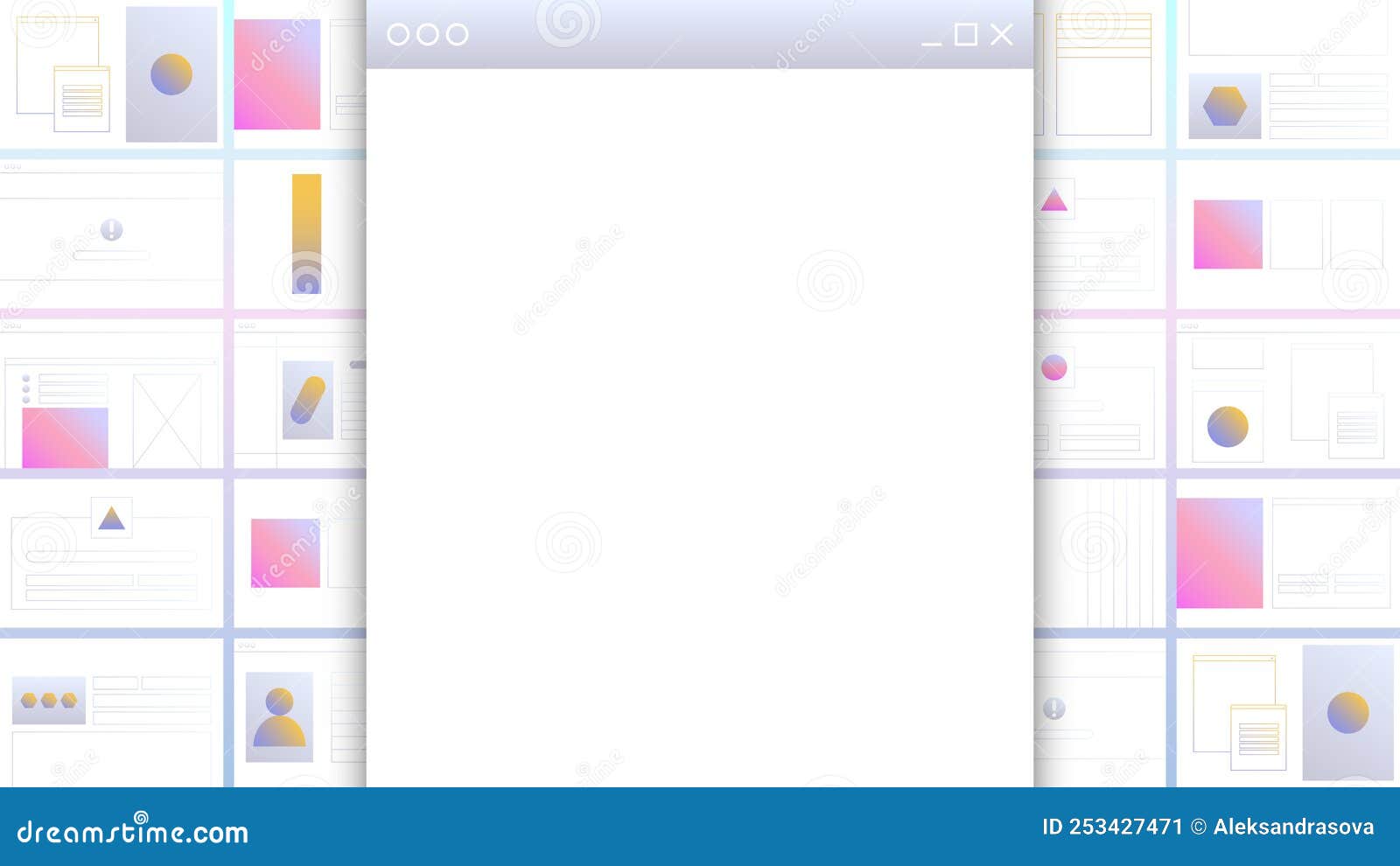 Trendy Vector Illustration with Web Pages and User Interfaces. Stock ...