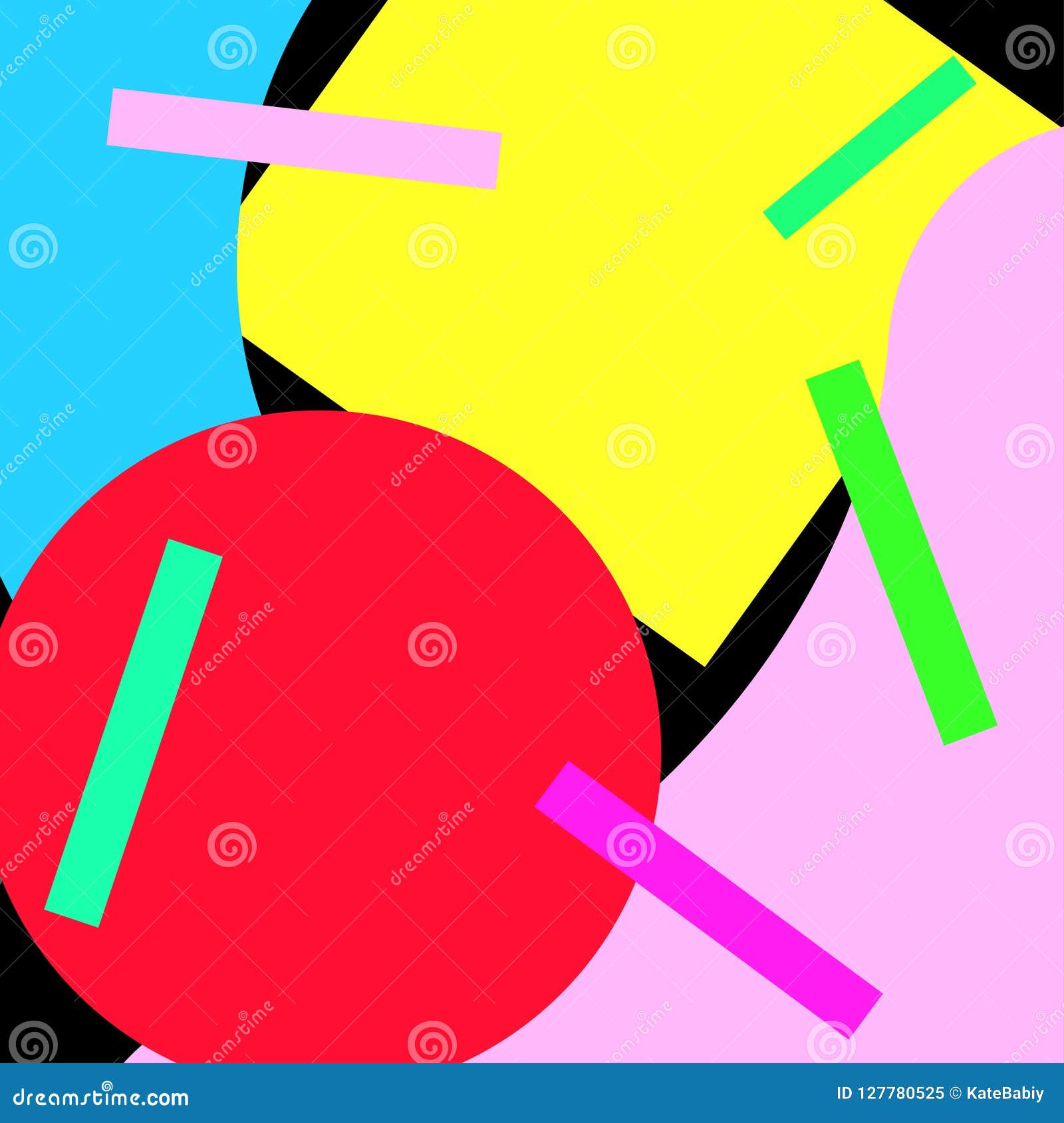 Abstract Colorful and Bright Geometric Vector Illustration. Stock ...