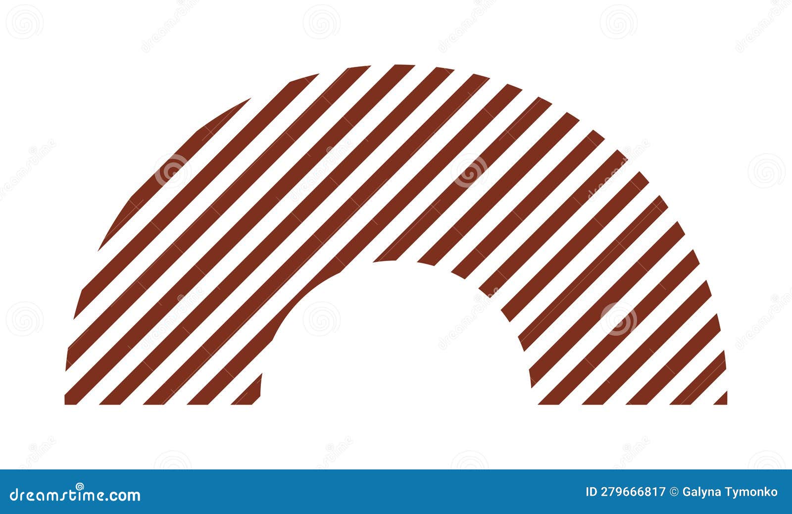 Trendy Vector Minimalist Geometric Basic Lines Half Donut Element ...