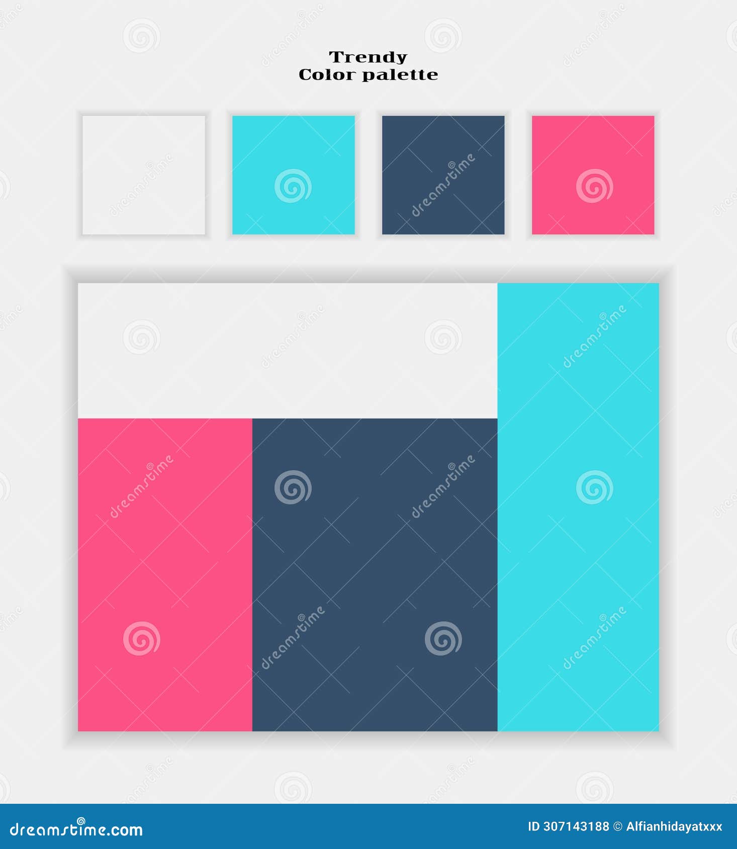 Trendy Vector Palette Color Objects Stock Vector - Illustration of ...