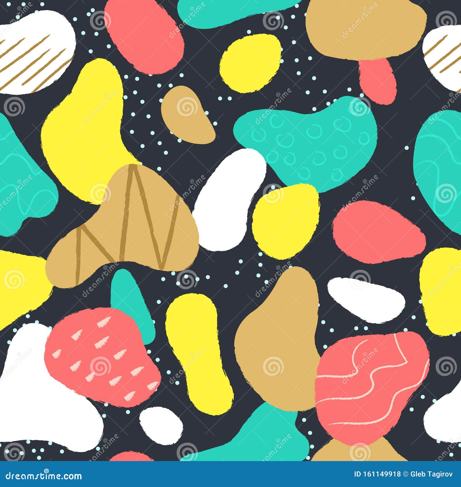 Trendy Vector Seamless Pattern Stock Illustration - Illustration of ...