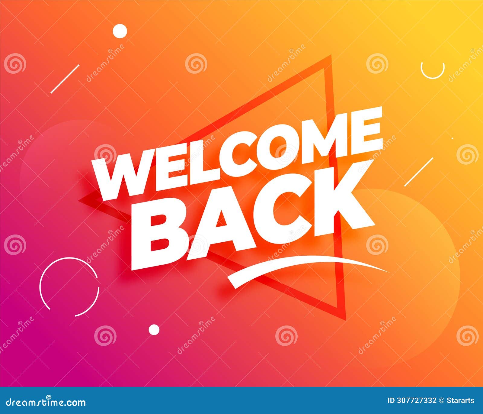 Trendy Welcome Back Banner for Rejoining the Team Stock Vector ...