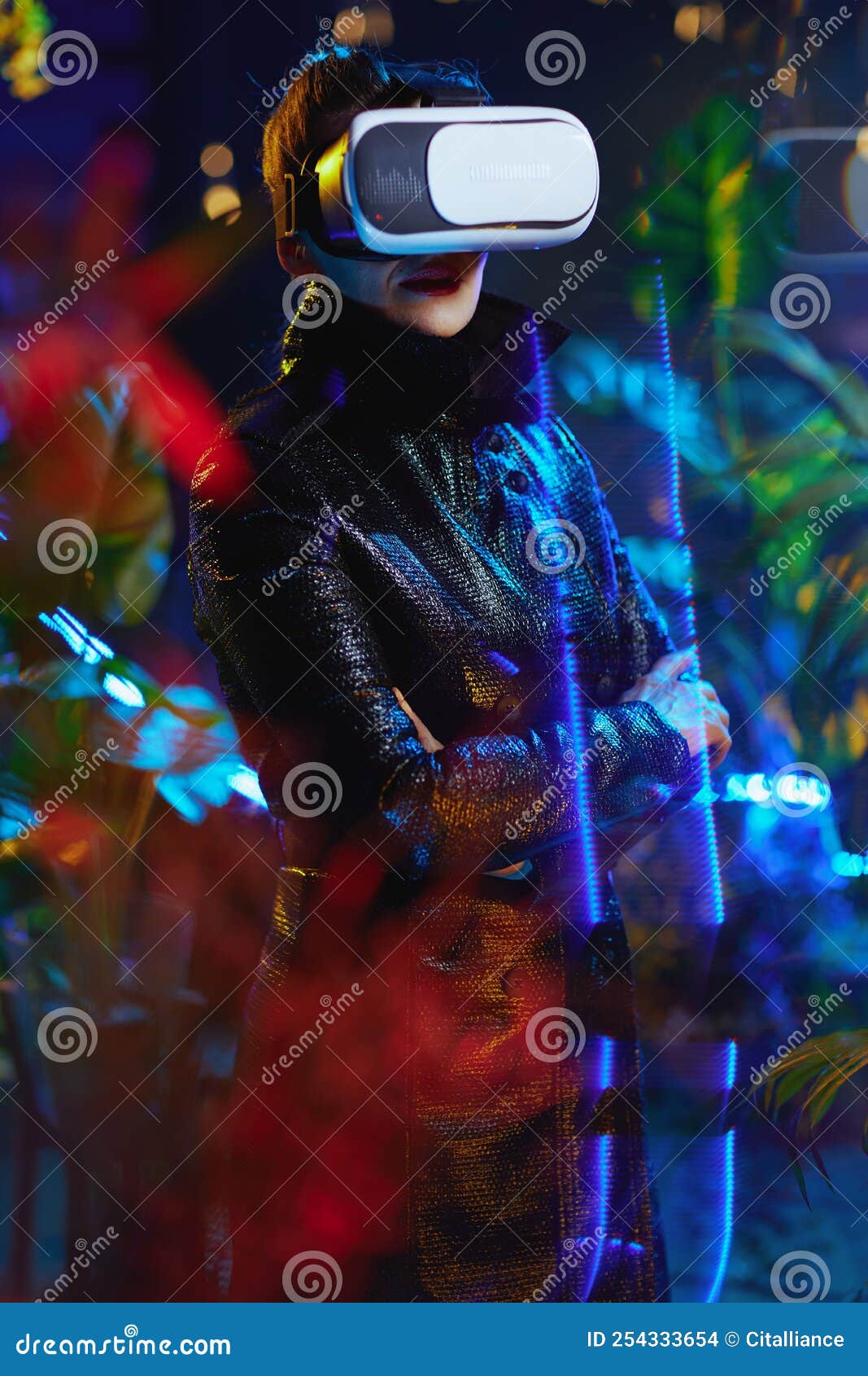 Woman in Virtual Reality in Vr Goggles Stock Photo - Image of human ...