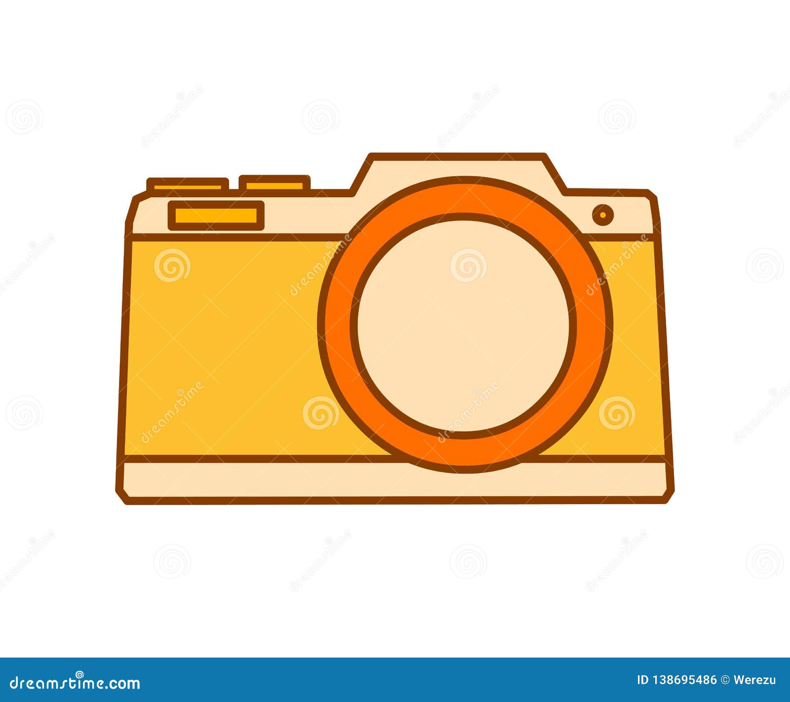 Trendy Yellow Camera Symbol Illustration Stock Vector - Illustration of ...
