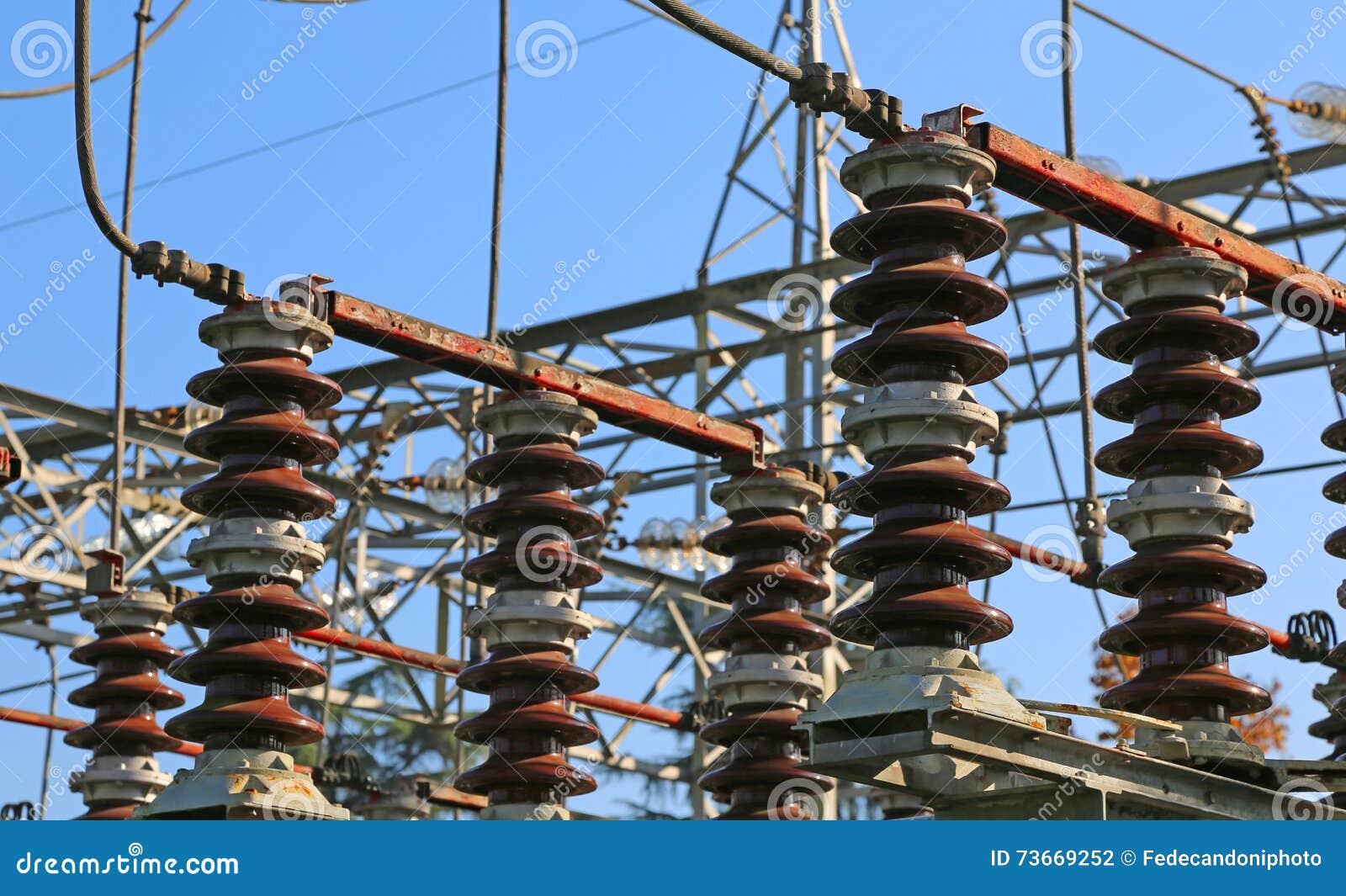 Trenner in Der Luft in Einem System Von Elektrischer Strom Substatio ...