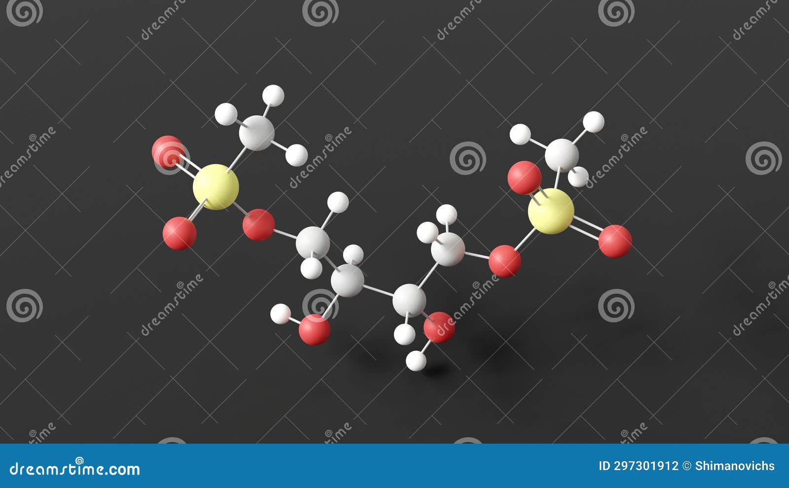 Treosulfan Molecular Structure, Alkylating Antineoplastic Agents, Ball ...