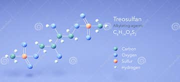 Treosulfan Molecule, Molecular Structures, Alkylating Agent, 3d Model ...