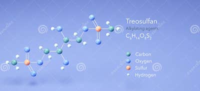 Treosulfan Molecule, Molecular Structures, Alkylating Agent, 3d Model ...