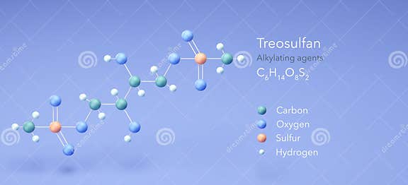 Treosulfan Molecule, Molecular Structures, Alkylating Agent, 3d Model ...