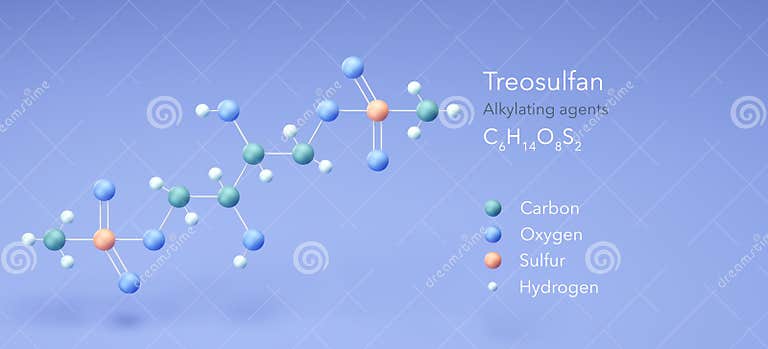 Treosulfan Molecule, Molecular Structures, Alkylating Agent, 3d Model ...