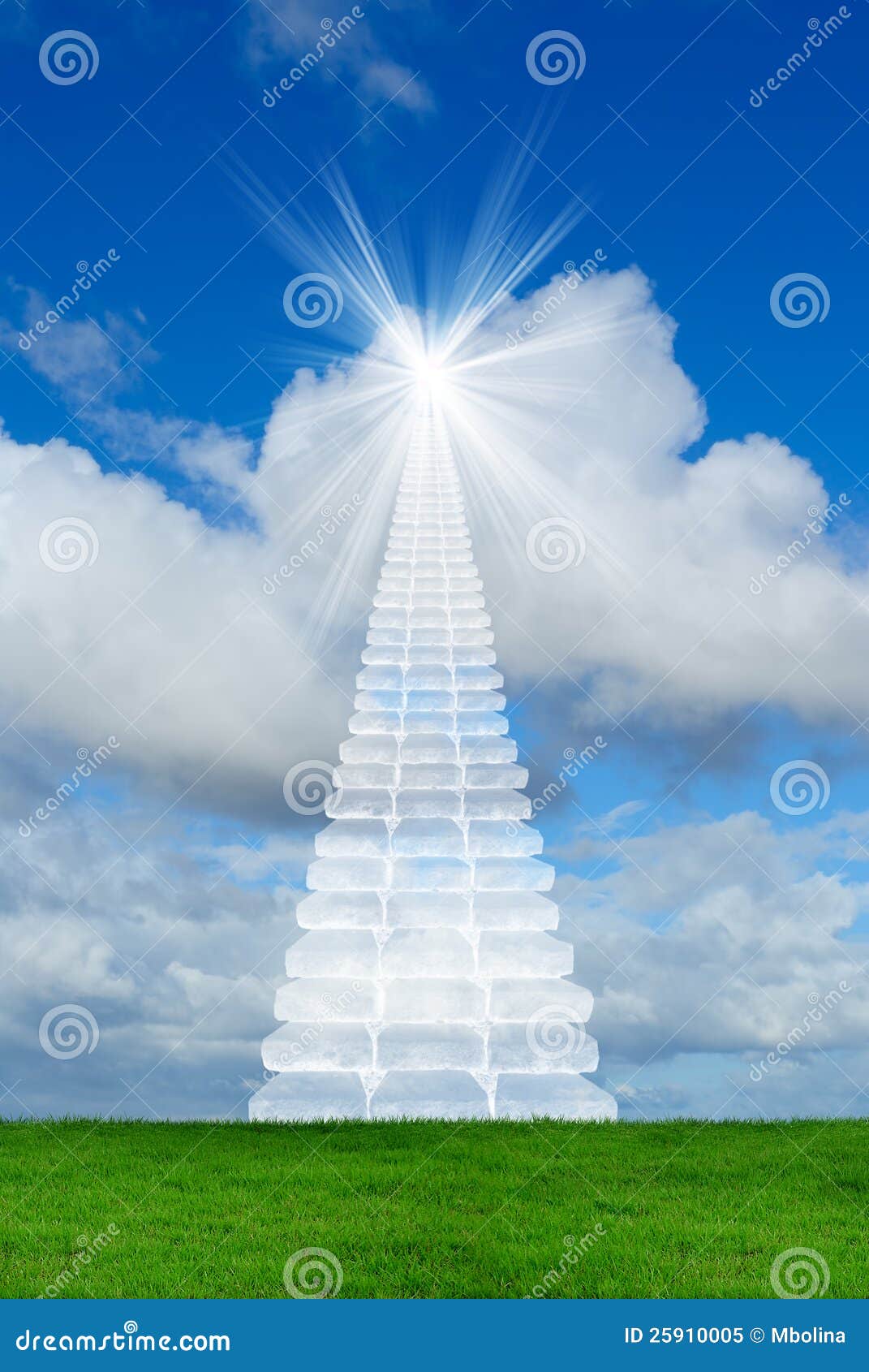 Treppen im Himmel stockbild. Bild von schön, aspirationen - 25910005