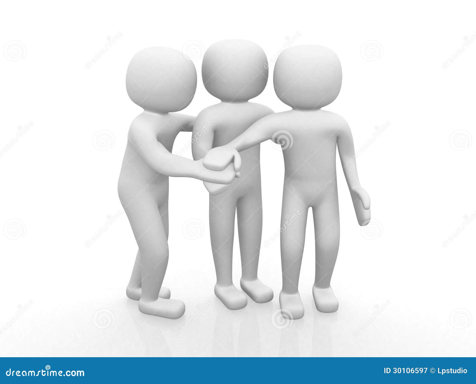 Tres amigos - icono 3d stock de ilustración. Ilustración de reparto ...