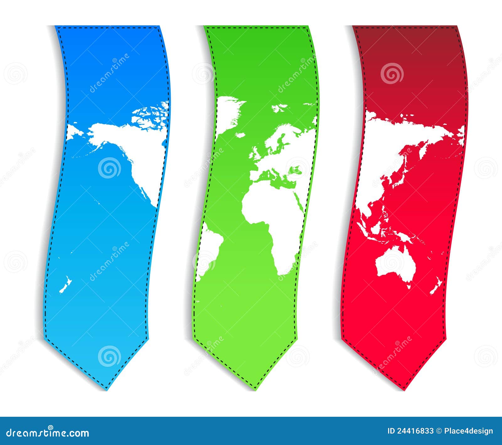 Tres banderas ilustración del vector. Ilustración de colorido - 24416833