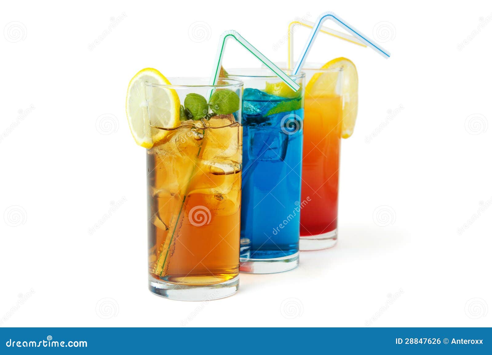 Tres bebidas largas foto de archivo. Imagen de limonada - 28847626