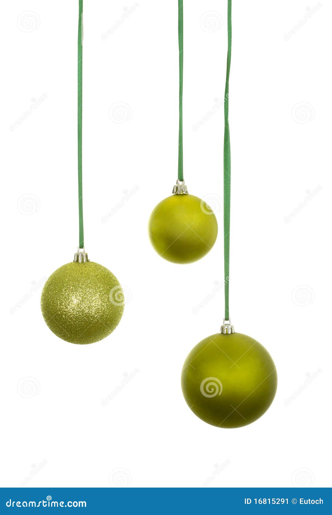 Tres Bolas Verdes De La Navidad Imagen de archivo - Imagen de colgante ...