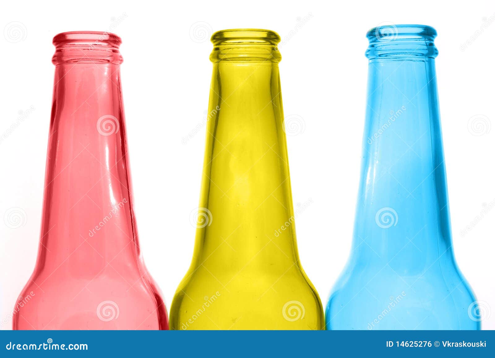 Tres botellas foto de archivo. Imagen de forma, amarillo - 14625276