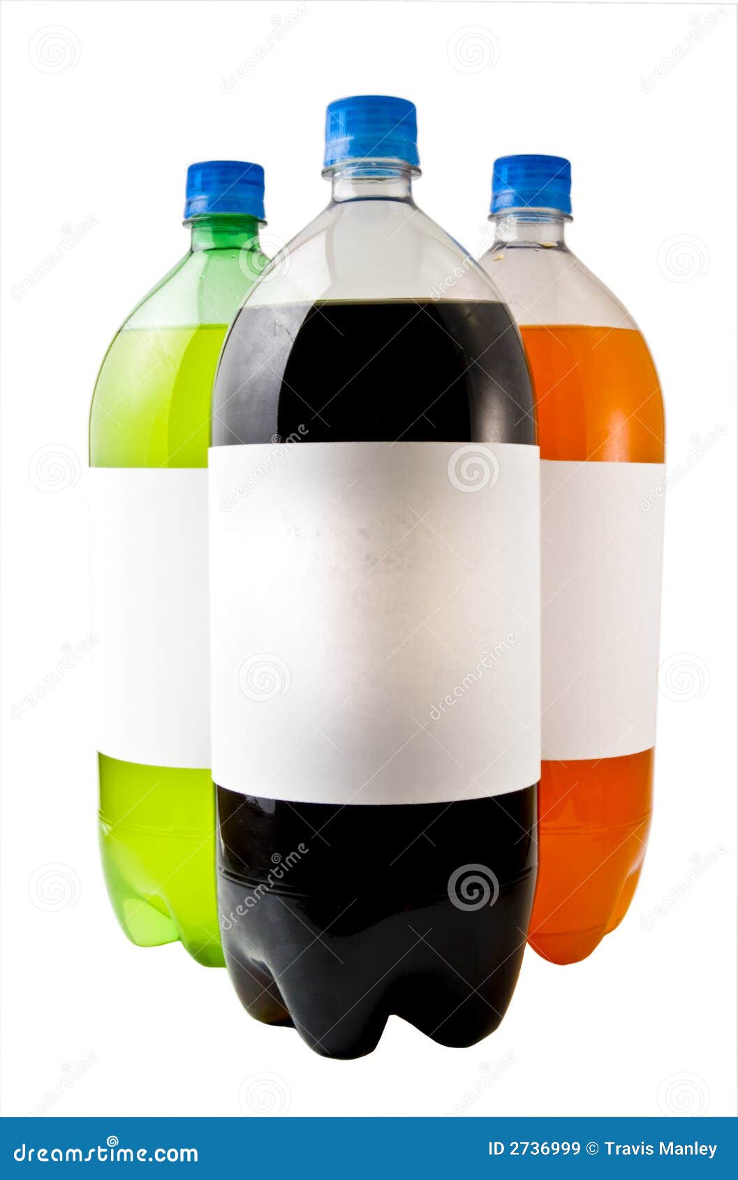 Tres botellas de soda imagen de archivo. Imagen de envase - 2736999