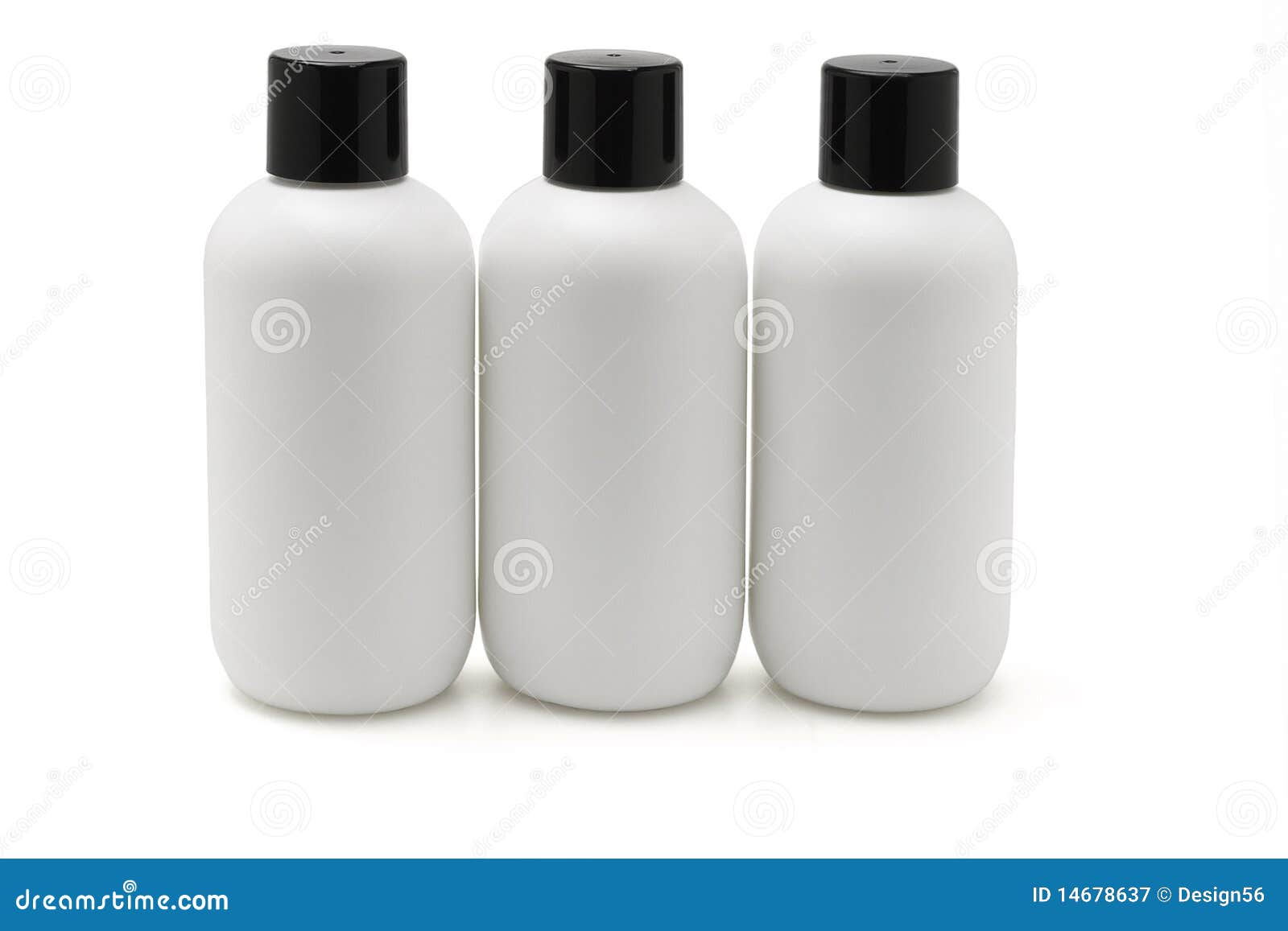 Tres Botellas Plásticas Blancas Imagen de archivo - Imagen de llano ...