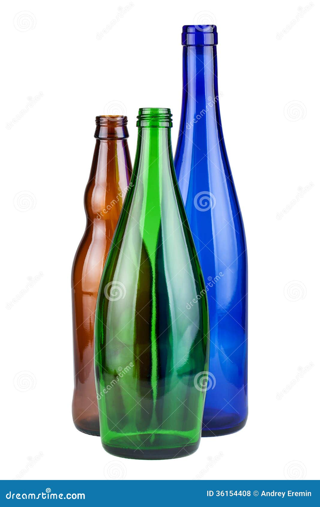 Tres botellas vacías foto de archivo. Imagen de botellas - 36154408