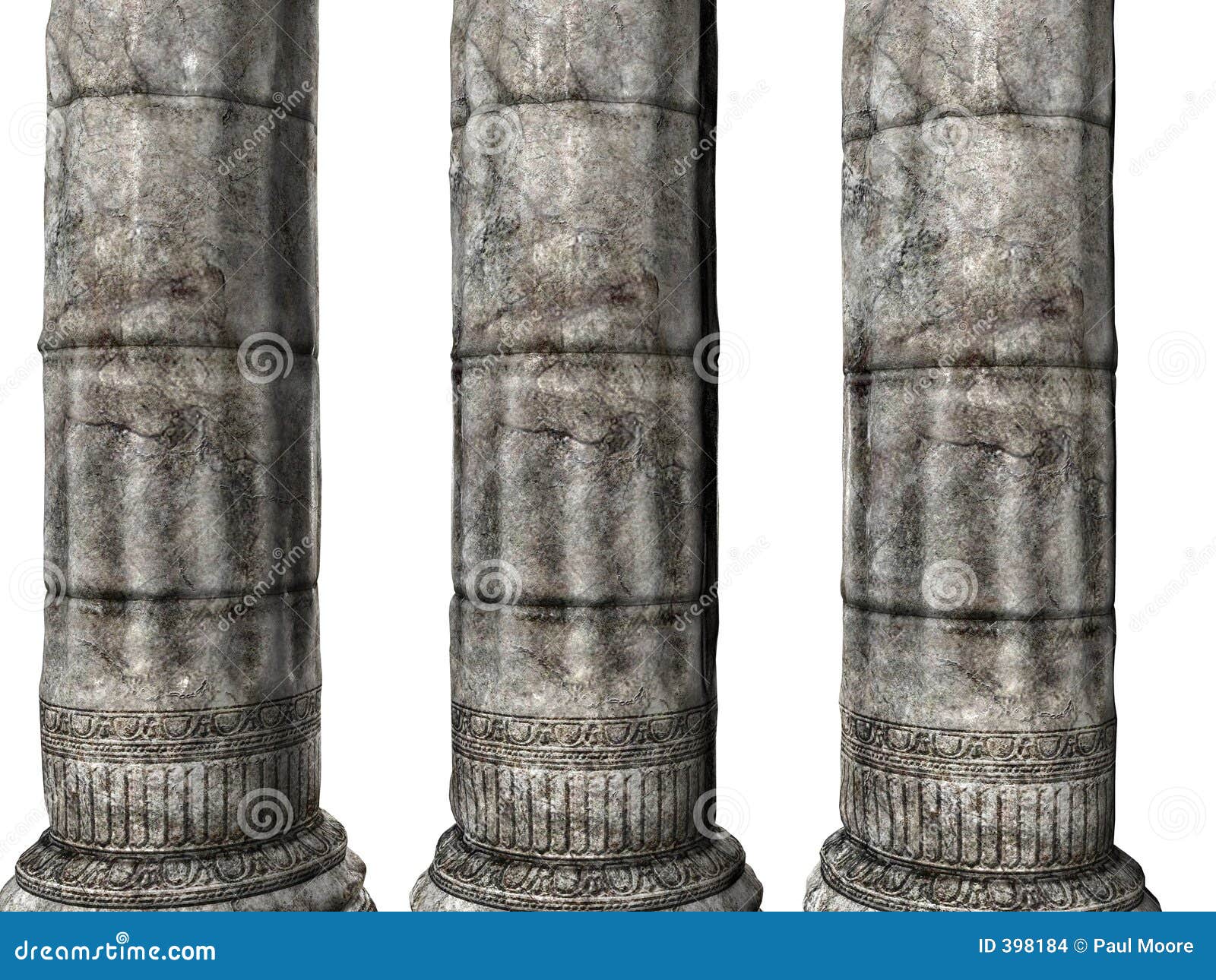 Tres columnas griegas stock de ilustración. Ilustración de historia ...