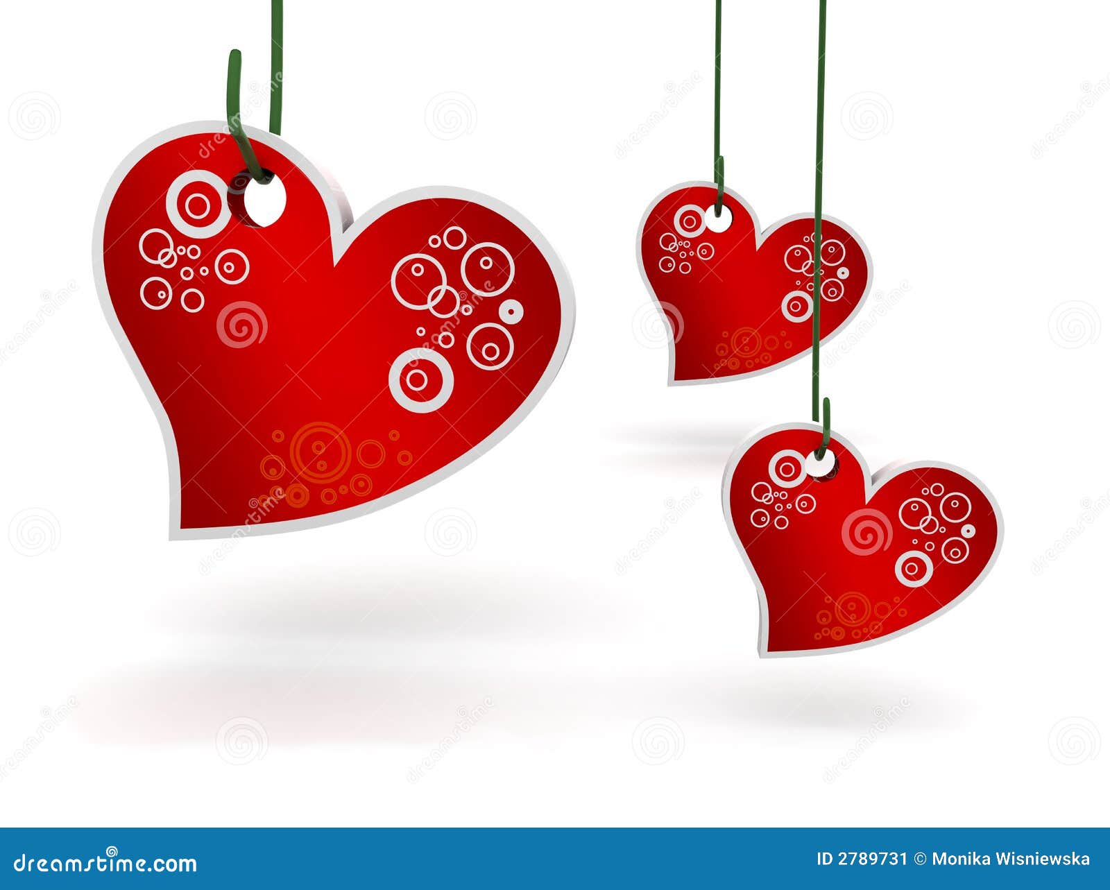 Tres corazones stock de ilustración. Ilustración de valentina - 2789731