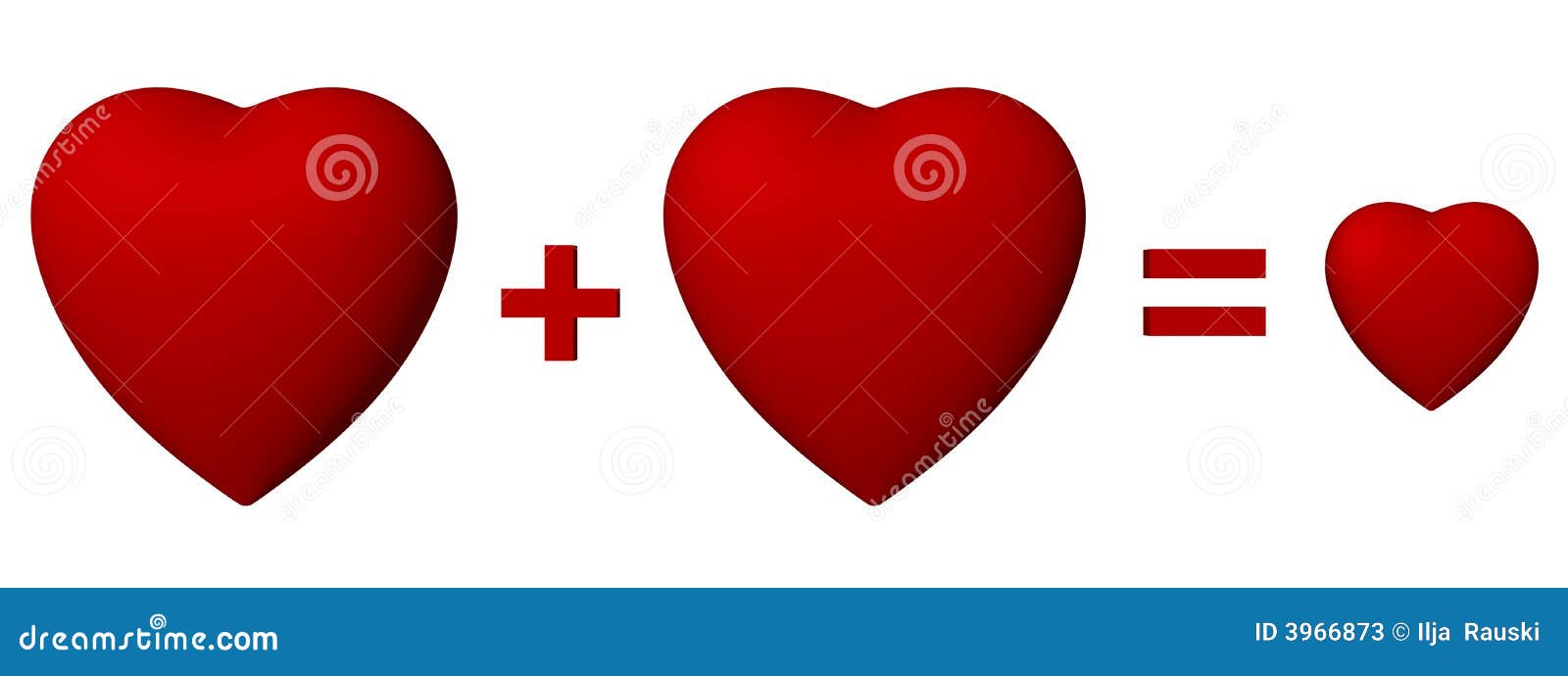 Tres corazones stock de ilustración. Ilustración de concepto - 3966873