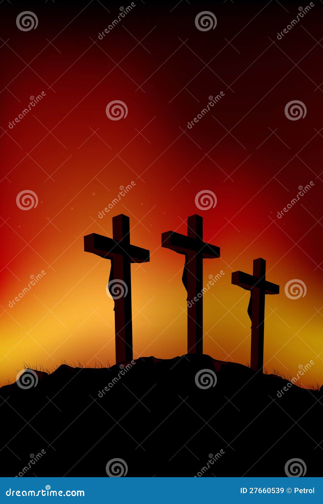 Tres cruces ilustración del vector. Ilustración de padre - 27660539