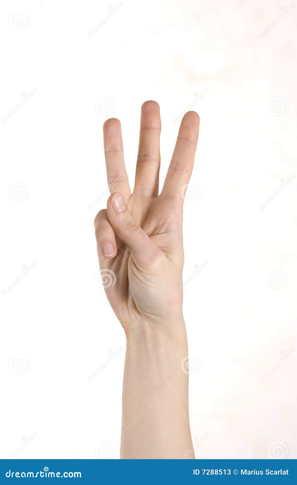 Tres dedos imagen de archivo. Imagen de humano, lenguaje - 7288513