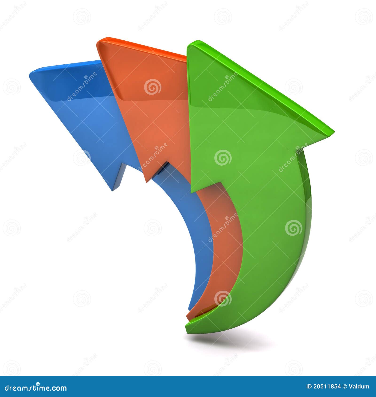 Tres flechas stock de ilustración. Ilustración de curva - 20511854