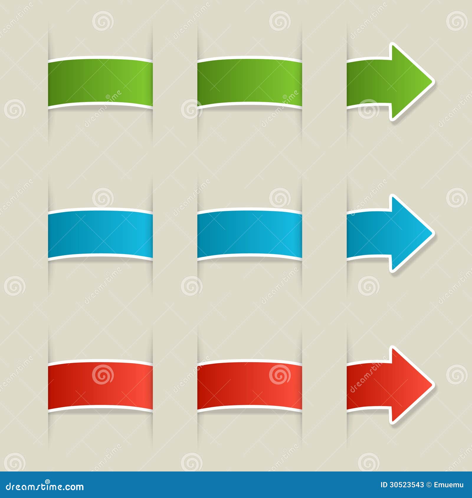 Tres flechas ilustración del vector. Ilustración de etiqueta - 30523543