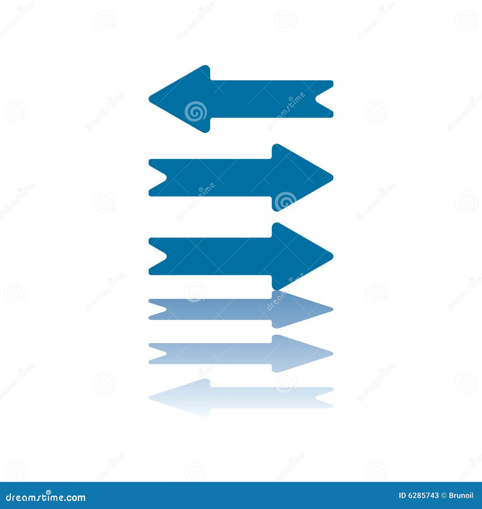 Tres flechas horizontales ilustración del vector. Ilustración de ...