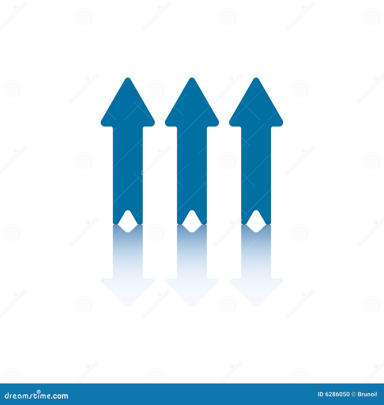 Tres Flechas Verticales Para Arriba Ilustración del Vector ...
