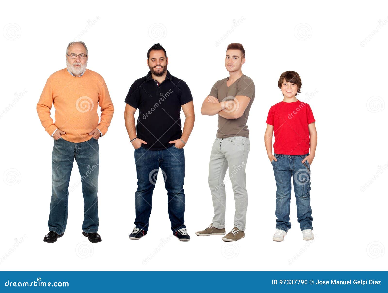 Tres Generaciones De Hombres Foto de archivo - Imagen de nieto, cuatro ...