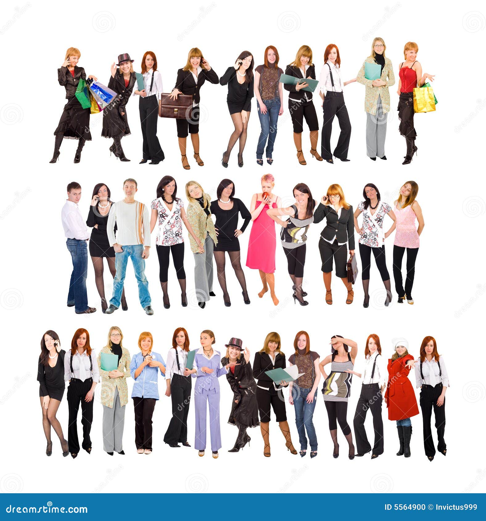 Tres grupos de personas foto de archivo. Imagen de grupo - 5564900