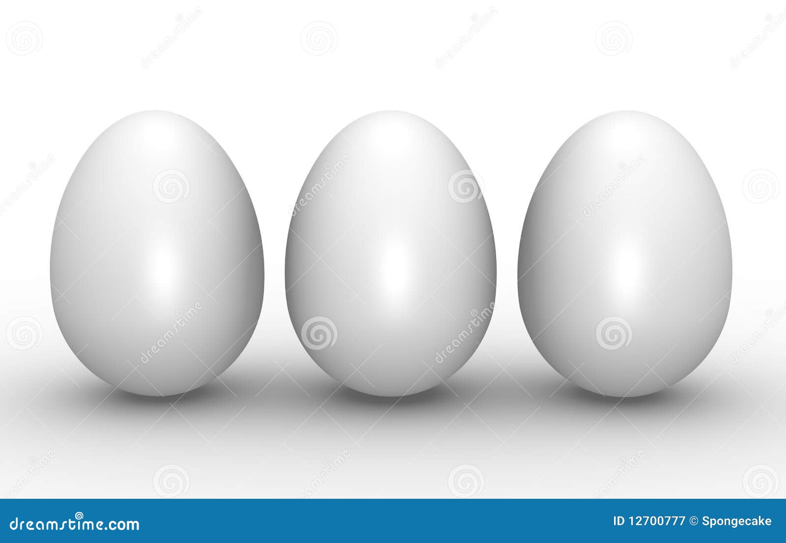 Tres huevos blancos stock de ilustración. Ilustración de huevos - 12700777