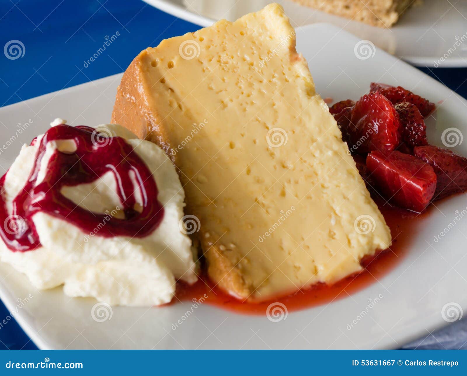 `tres Leches` Cake On Top Of Venezuelan Flag, A Traditional Venezuelan ...