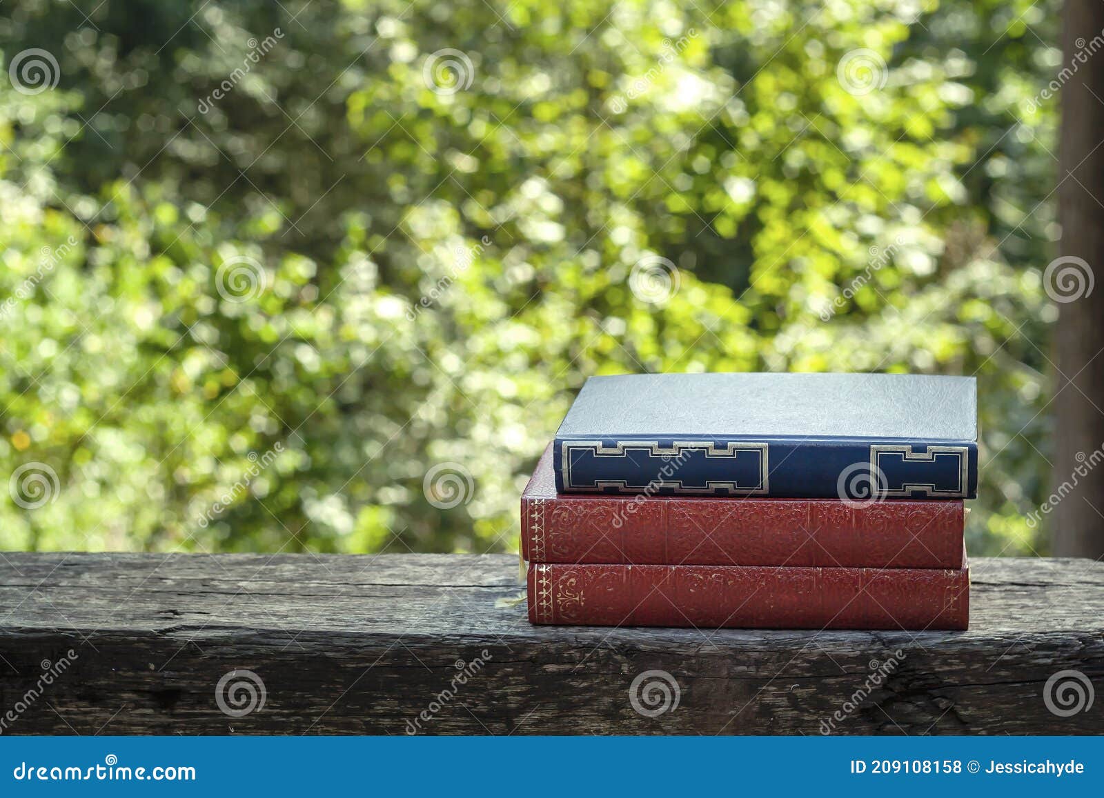 Tres libros antiguos foto de archivo. Imagen de ciencia - 209108158