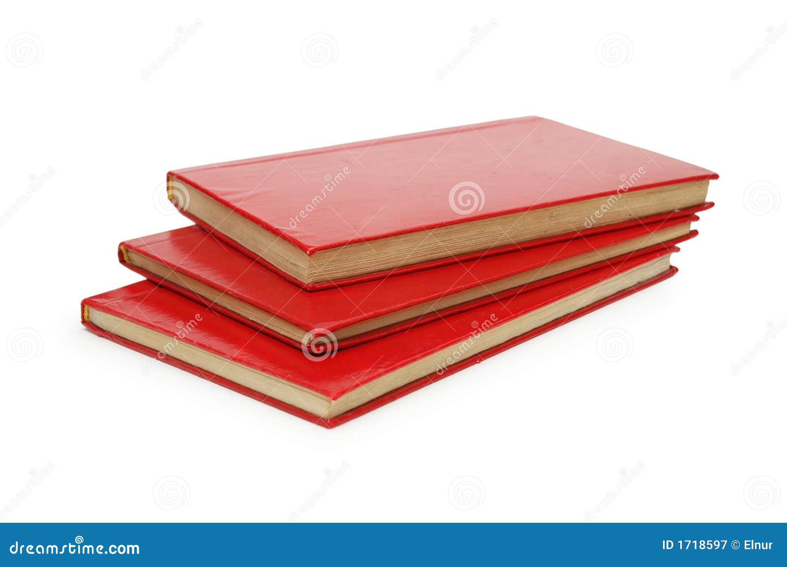 Tres libros rojos aislados imagen de archivo. Imagen de literatura ...