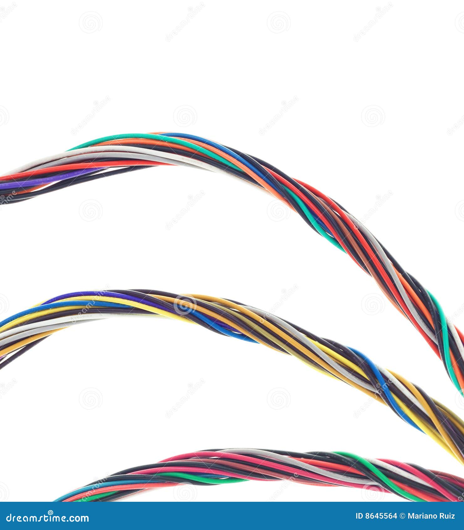 Tres Manojos De Cables Coloridos Foto de archivo - Imagen de ...