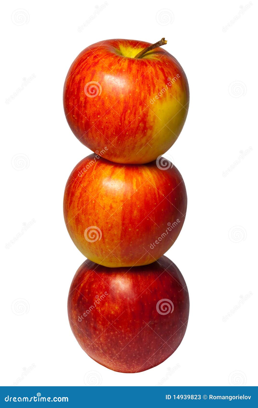 Tres manzanas imagen de archivo. Imagen de comer, frescura - 14939823