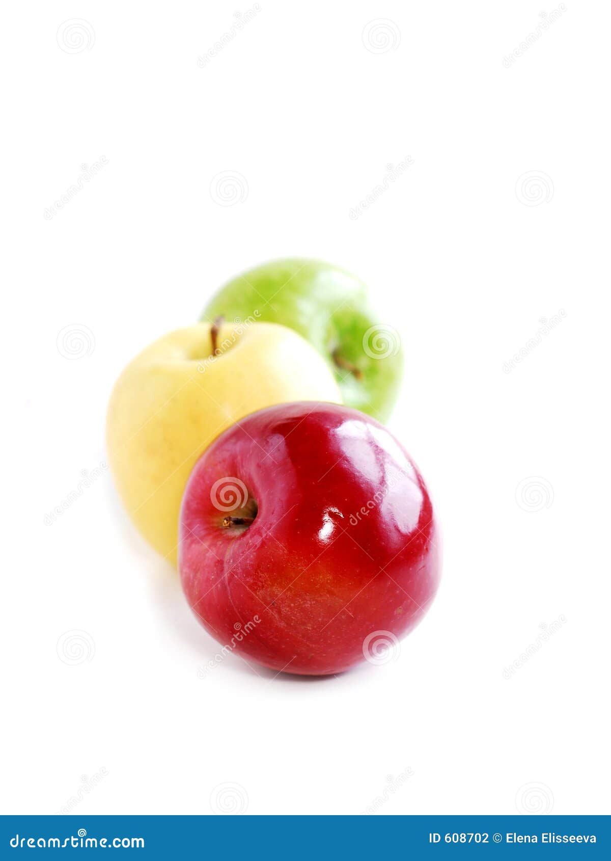 Tres manzanas foto de archivo. Imagen de fondo, pocos, dieta - 608702