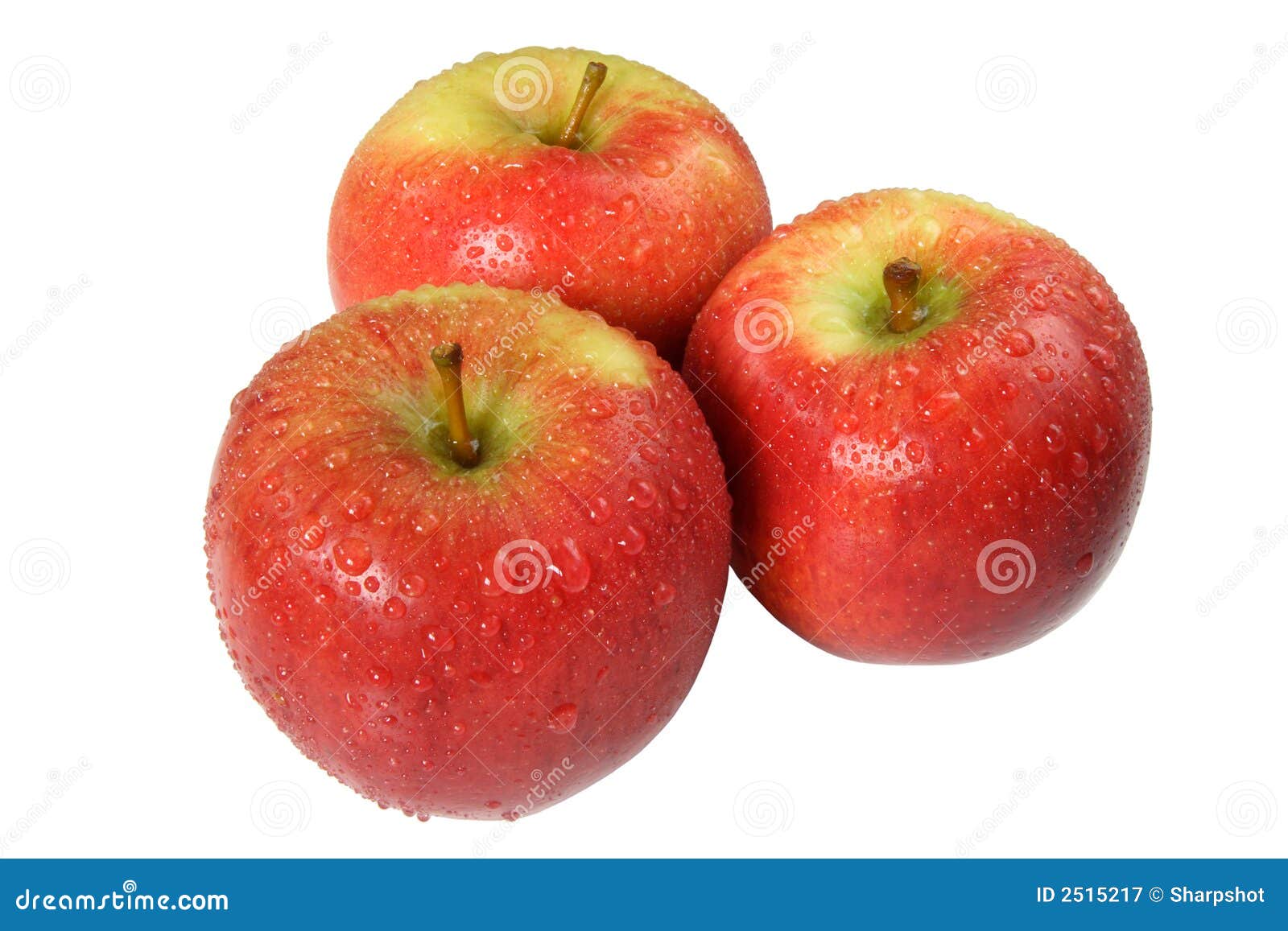 Tres Manzanas Recientemente Lavadas. Imagen de archivo - Imagen de rojo ...