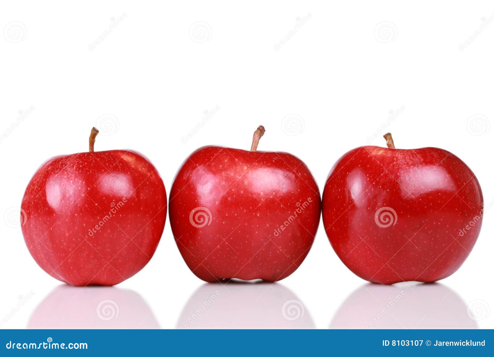 Tres Manzanas Rojas Brillantes Fotografía de archivo libre de regalías ...