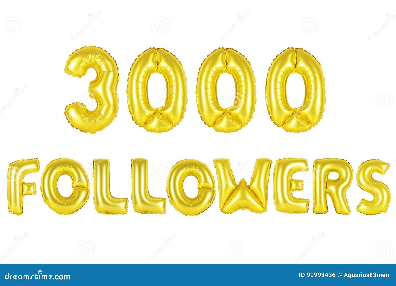 Tres Mil Seguidores, Color Oro Foto de archivo - Imagen de muestra ...