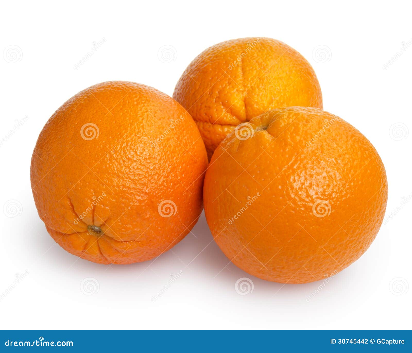 Tres Naranjas Redondas Maduras Foto de archivo - Imagen de entero ...