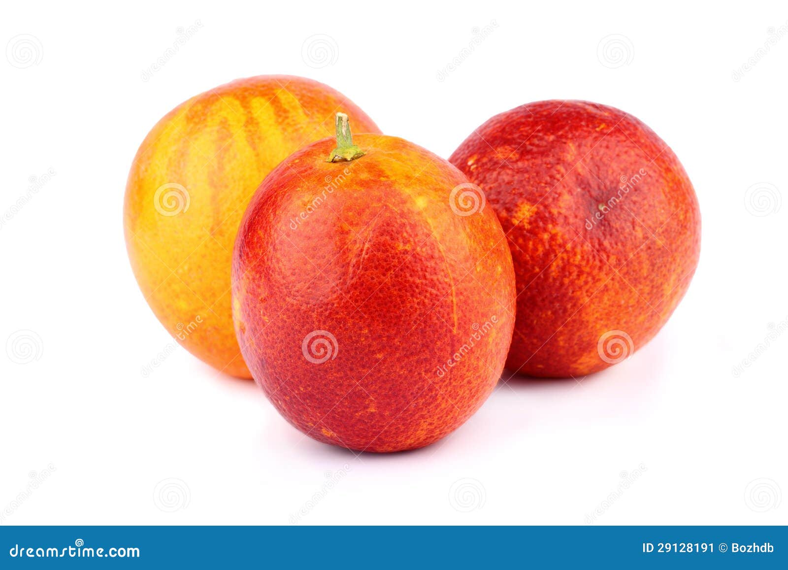 Tres Naranjas Rojas Sicilianas En Blanco Imagen de archivo - Imagen de ...